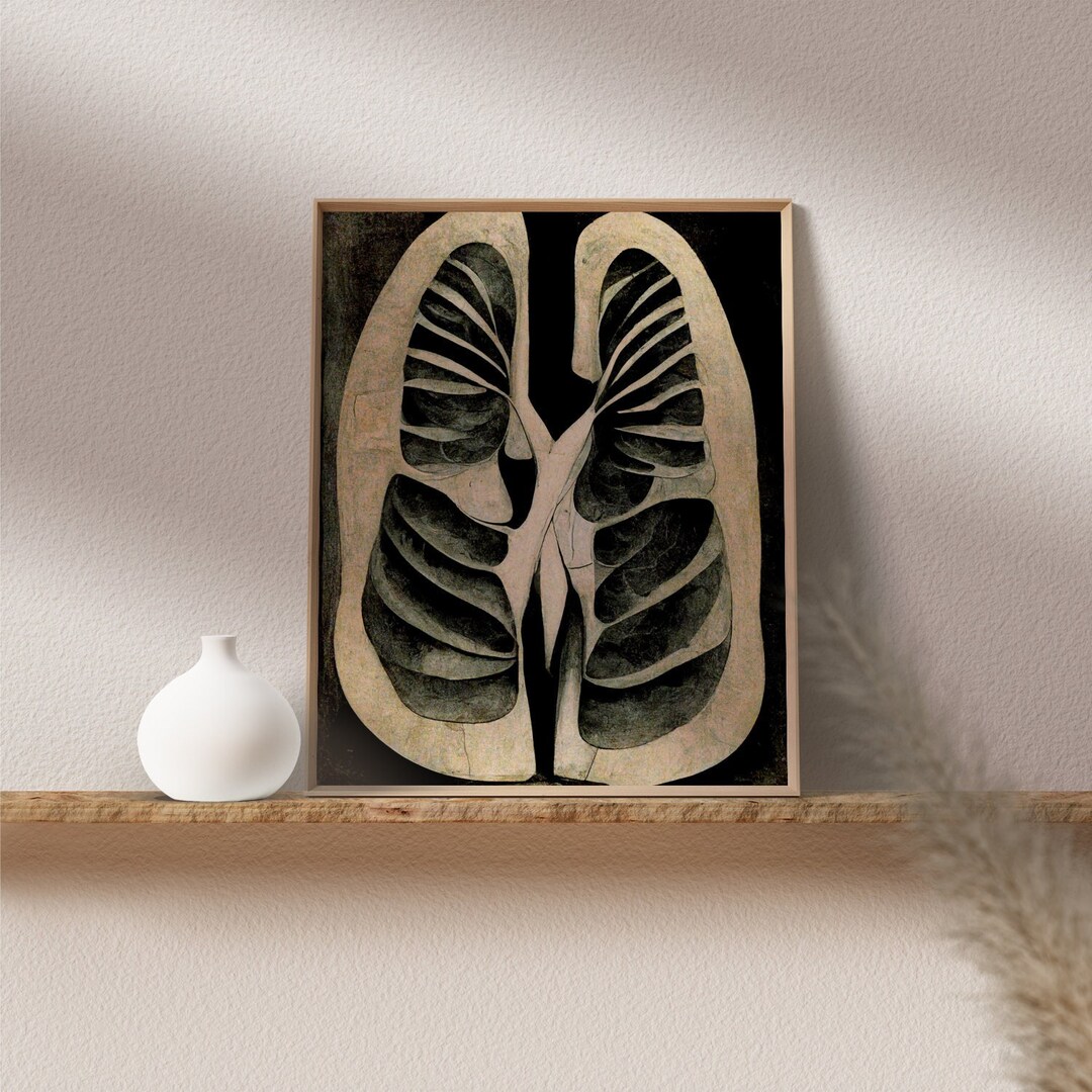 Thoracic Cage Abstract Cubism Art,lungs Art,lung Art,lung Painting ...