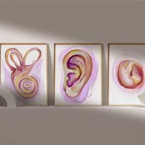 Abstract Eardrum Art Print - Ear Anatomy-audiology Art-ent Art ...