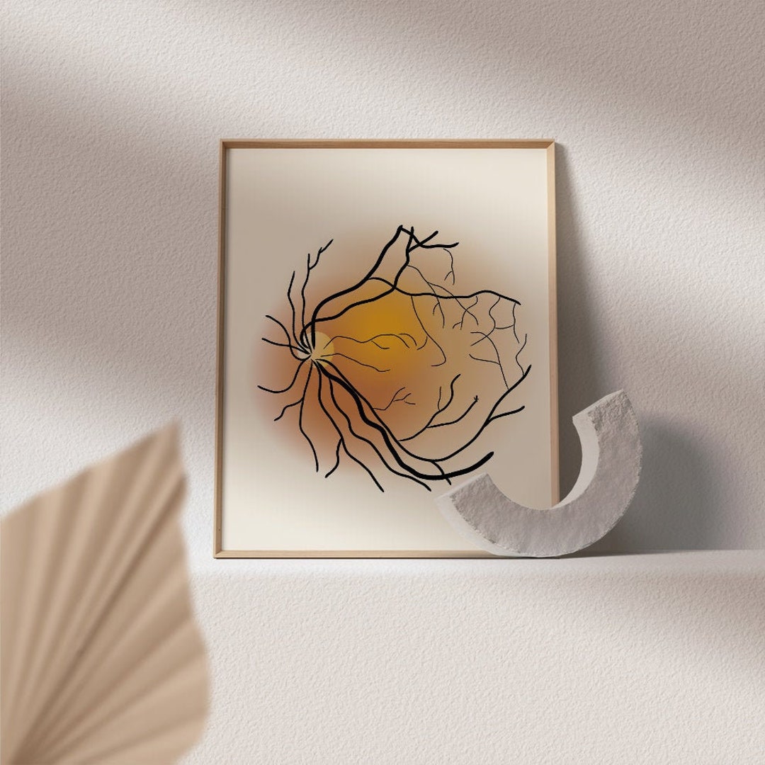 Retina Anatomy Boho Art-human Eye Line Art-ophthalmology Wall Art ...