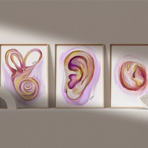 Abstract Ear Artwork- External Ear Art Print- ENT Art- Audiology Art ...