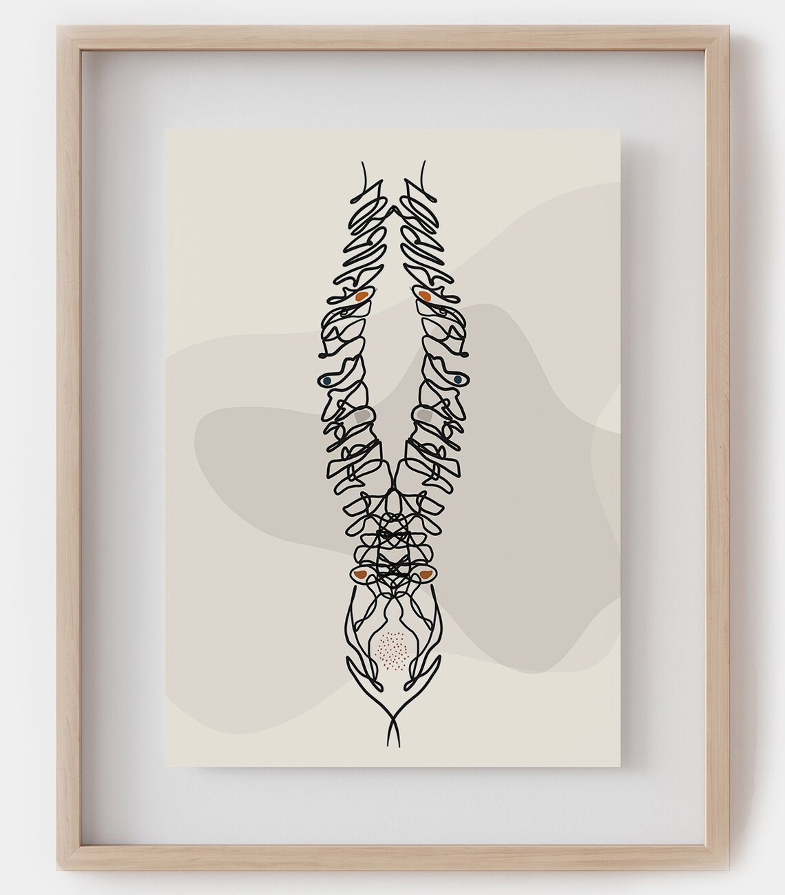 Human Spine Anatomy Art Print Medical Line Art-abstract - Etsy