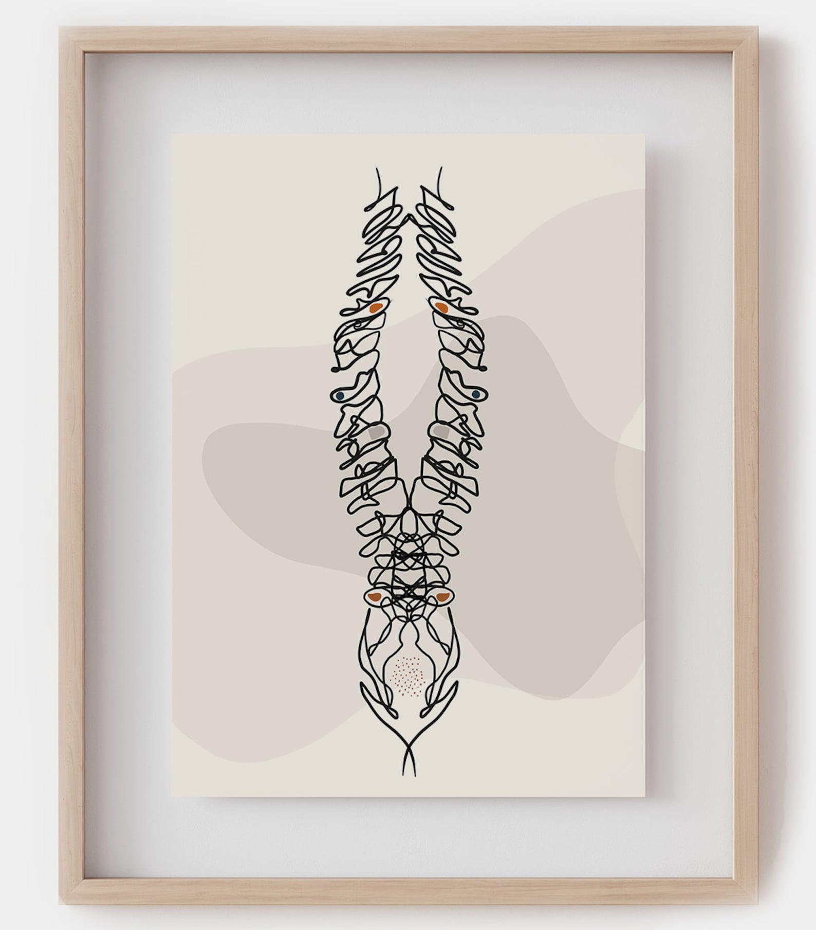 Human Spine Anatomy Art Print Medical Line Art-abstract - Etsy