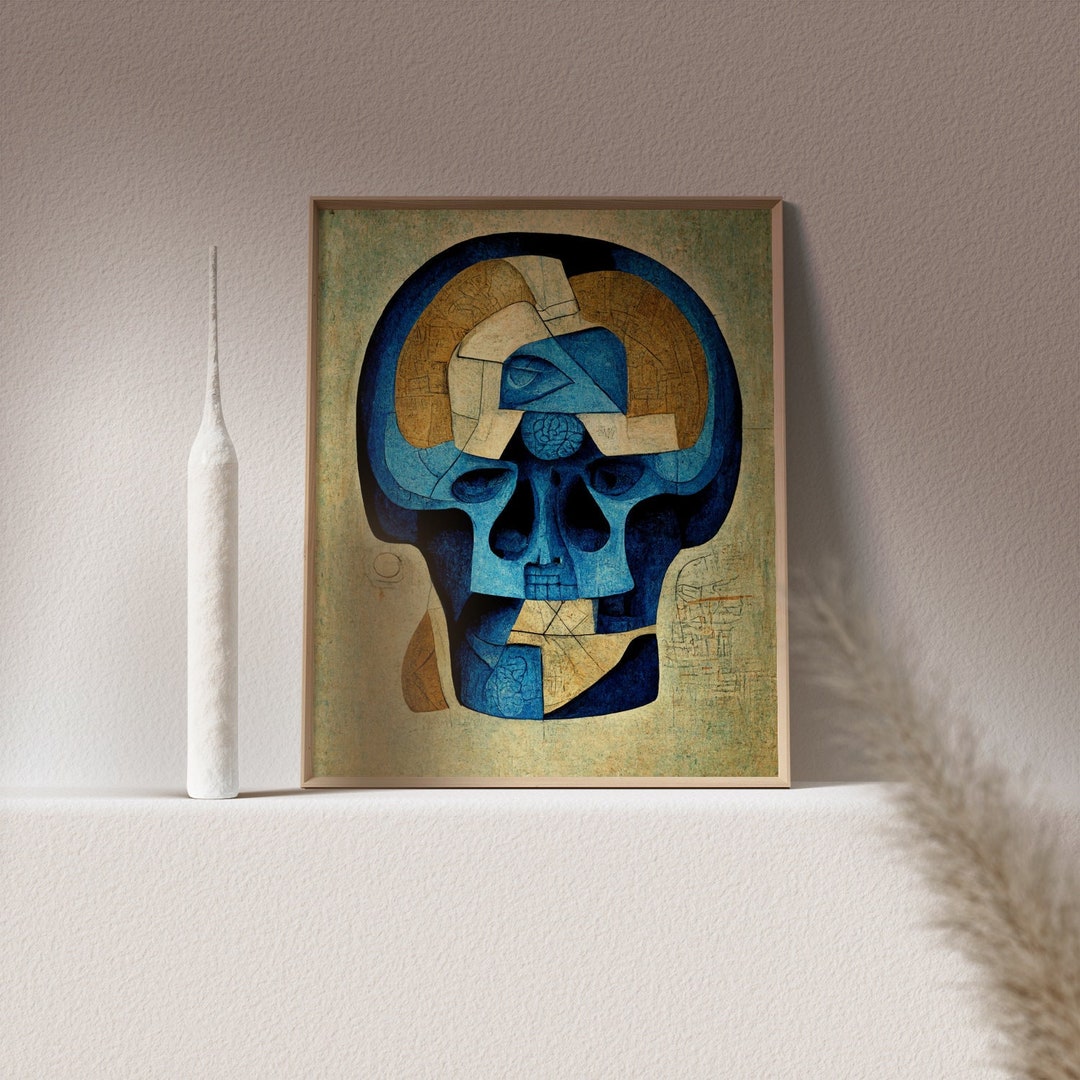 Brain CT Scan Picasso Art,abstract Brain Art,brain Art Print,brain ...