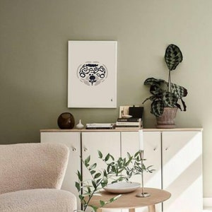 Abdomen Cross Section Anatomy Art Print-boho Minimalist Abstract Art ...