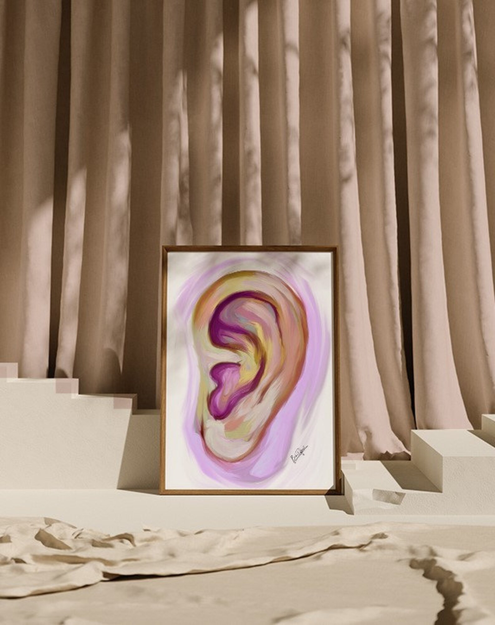 Abstract Ear Artwork External Ear Art Print ENT Art - Etsy