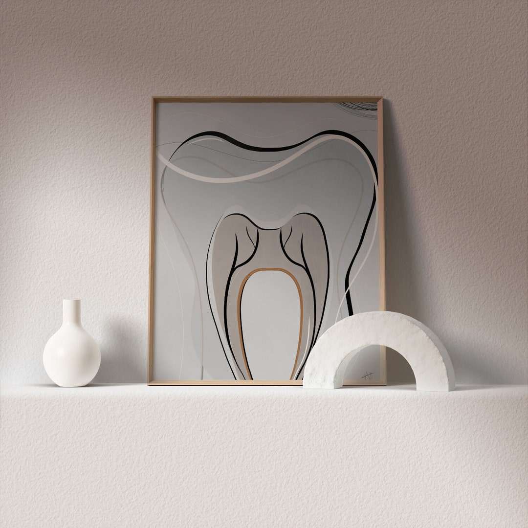 Tooth Modern Art ,teeth Minimalistic Art,dental Prints, Dental Wall Art ...