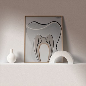 Tooth Modern Art ,teeth Minimalistic Art,dental Prints, Dental Wall Art ...