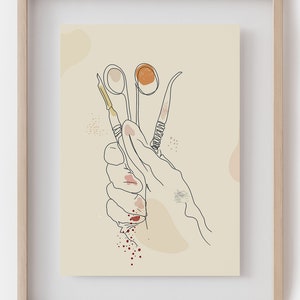 Surgery Line Art Print-surgery Art,surgeon Art,surgeon Gift ...