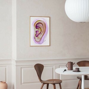 Abstract Ear Artwork- External Ear Art Print- ENT Art- Audiology Art ...