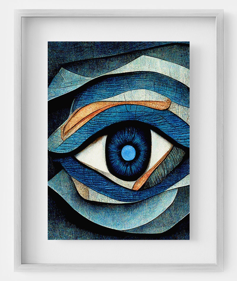 Iris Anatomy Picasso Art,eyeball Art,eye Surgery Art, Eye Doctor Gift ...