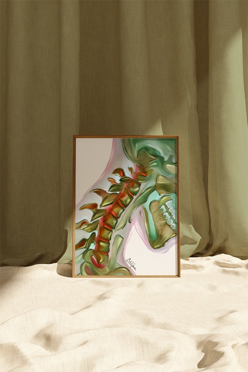 Abstract Cervical Spine Print Art-chiropractor Orthopedic - Etsy