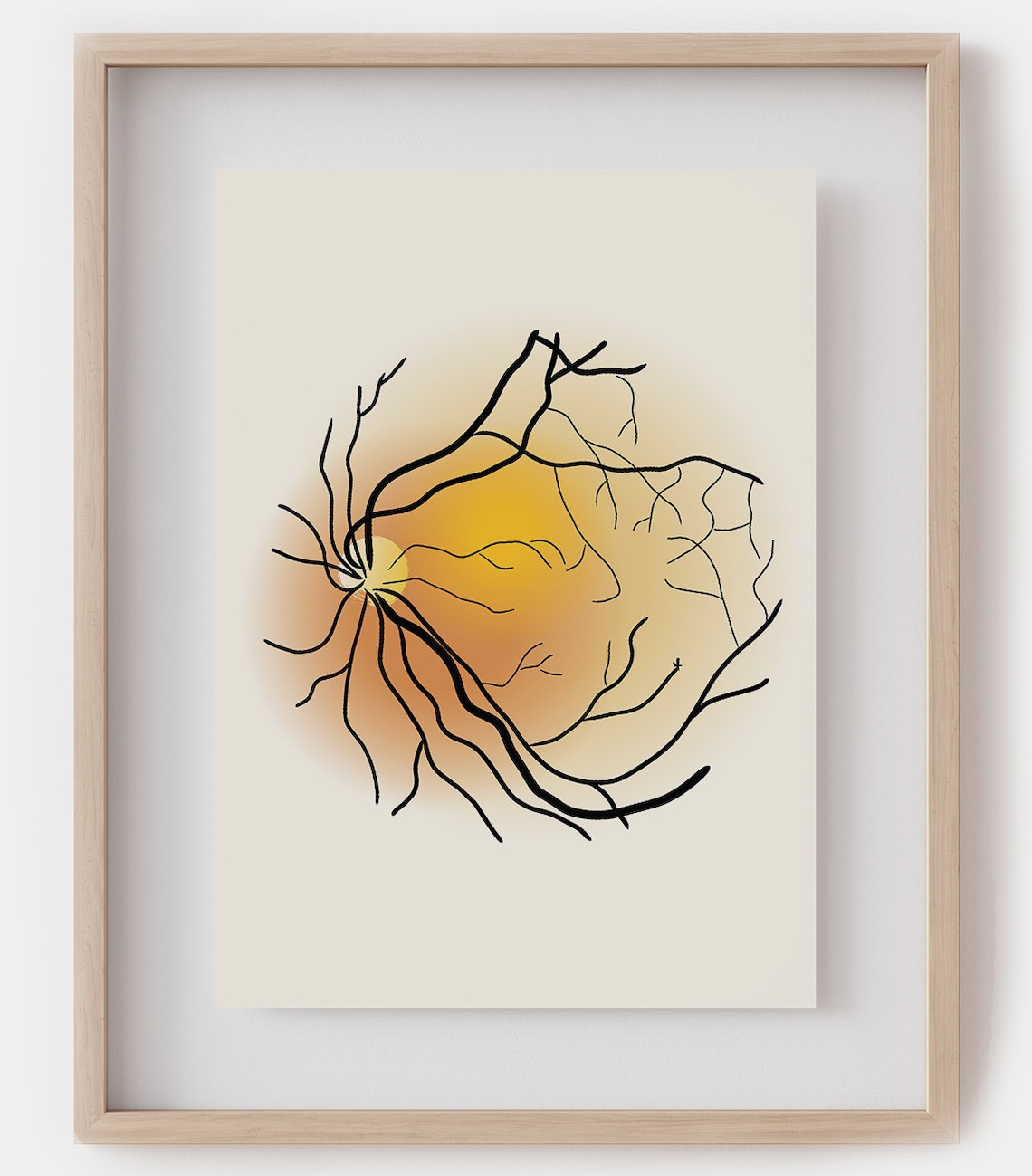 Retina Anatomy Boho Art-human Eye Line Art-ophthalmology Wall | Etsy