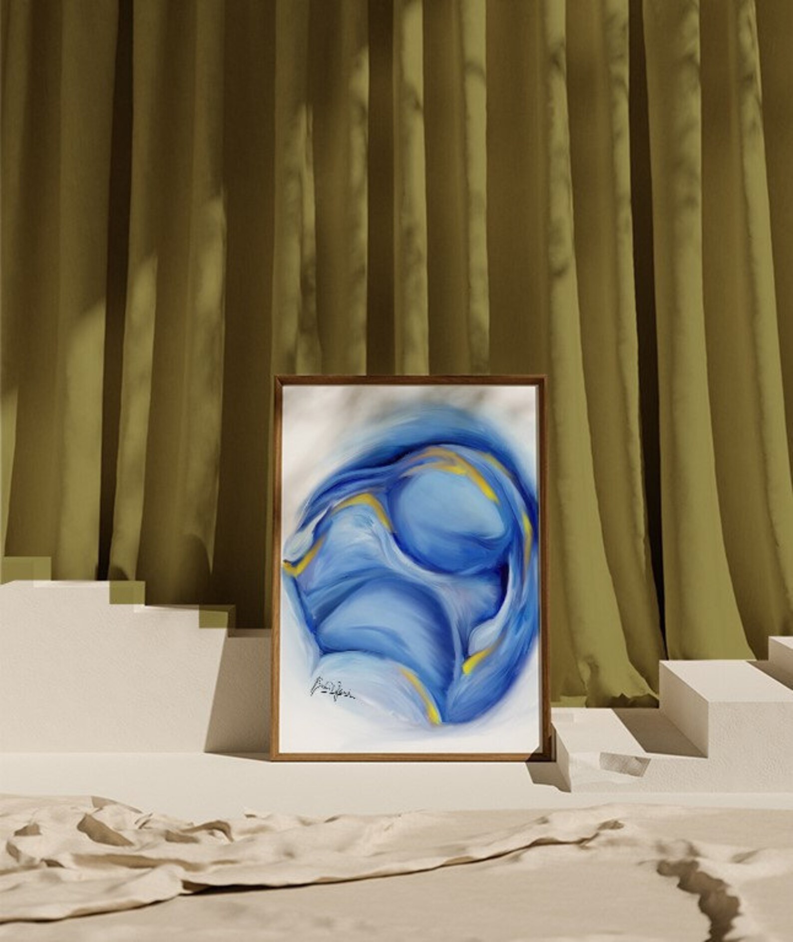 Abstract Uterus Anatomy Art Print-ovaries Anatomy Art Female ...