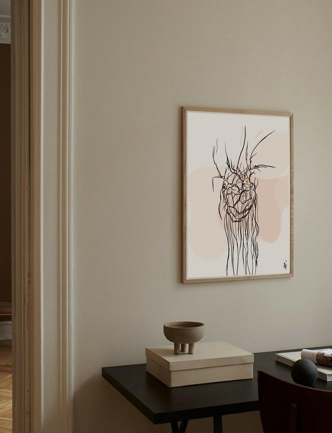 One Line Heart Anatomy Art Print-modern Art Cardiologist | Etsy