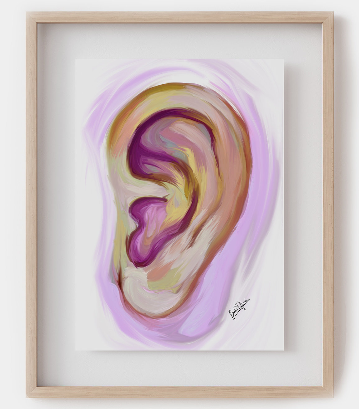 Abstract ear artwork external ear art print ENT art | Etsy