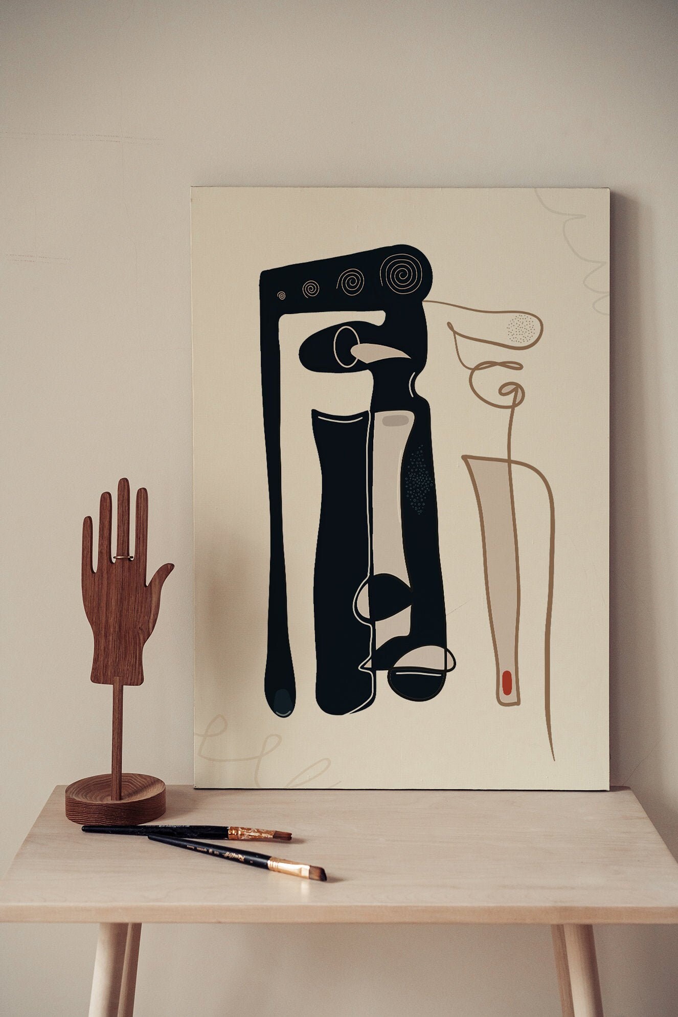 Brain Psychology Art Print-abstract Psychiatry Art-boho Modern - Etsy