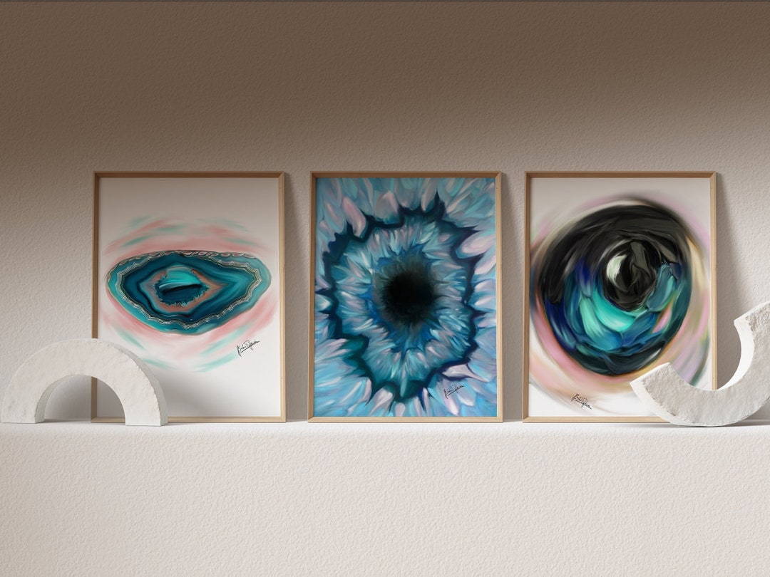 Set of 3 Eye Anatomy Art Prints-iris Art Set-ophthalmology Wall Art ...