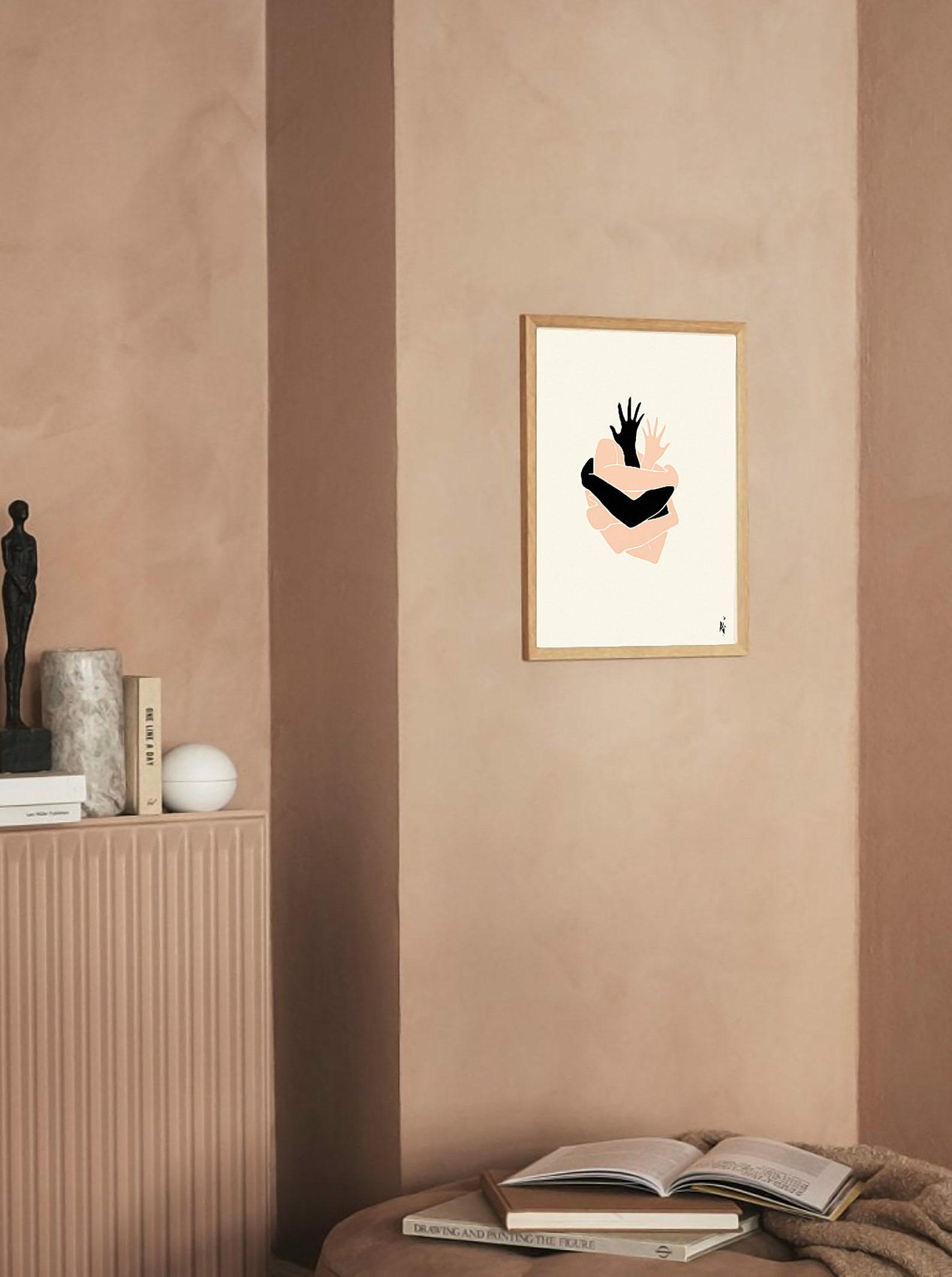 Anatomical Boho Heart Art Print Abstract Minimalist Art | Etsy