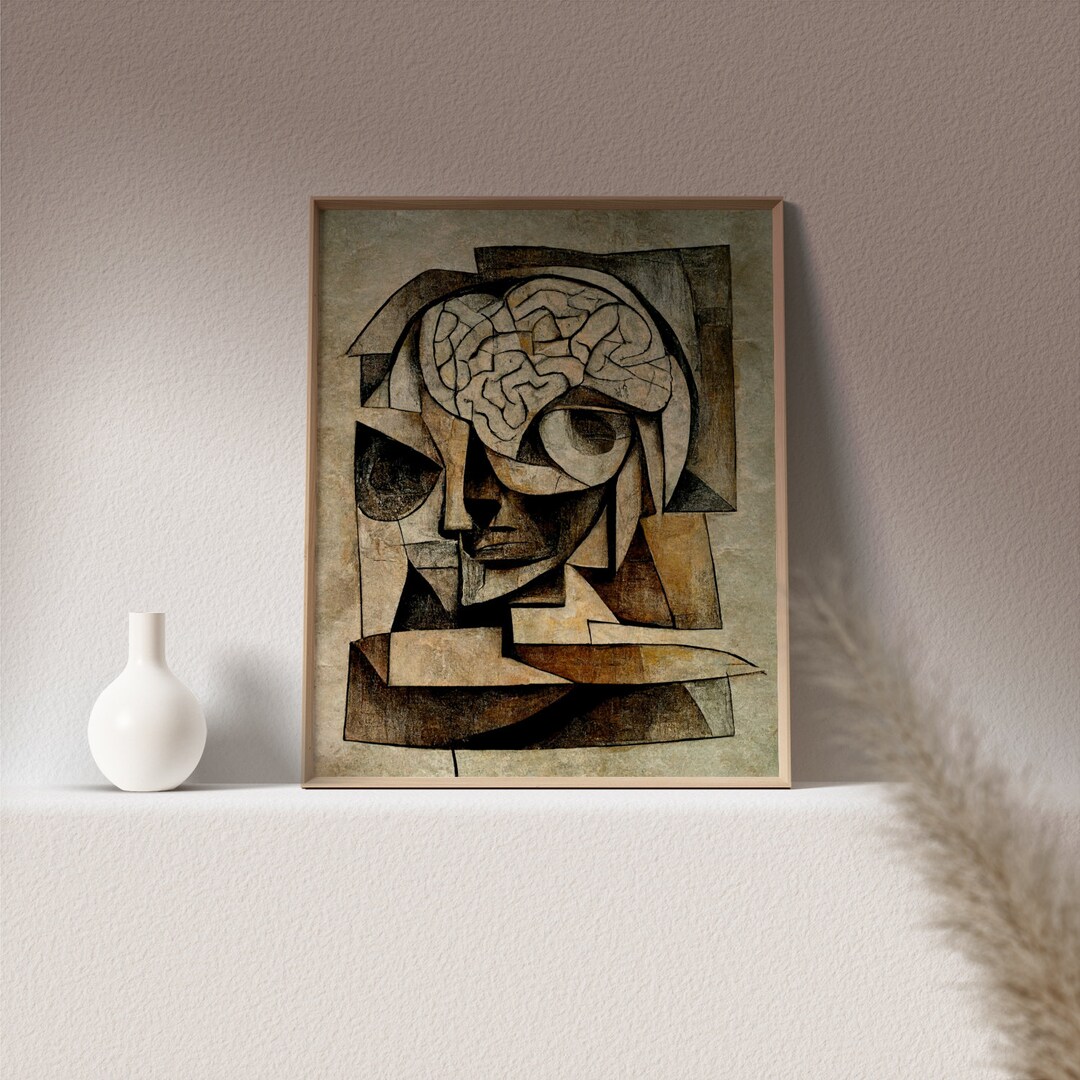 Brain Picasso Art,human Brain Wall Art, Brain Scan Art ,brain Art Print ...
