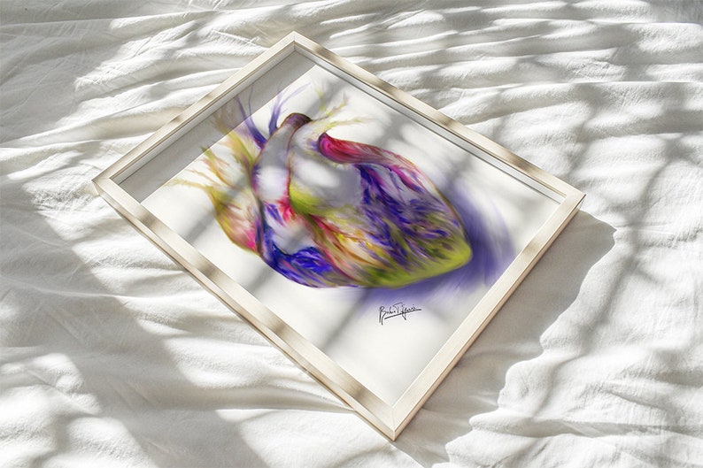 Heart Anatomy Art Print-cardiology Abstract Art-human Heart | Etsy