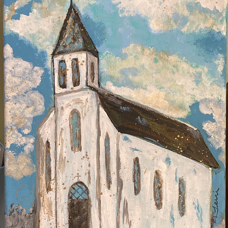 Canvas Church Acrylic Rustic - Etsy