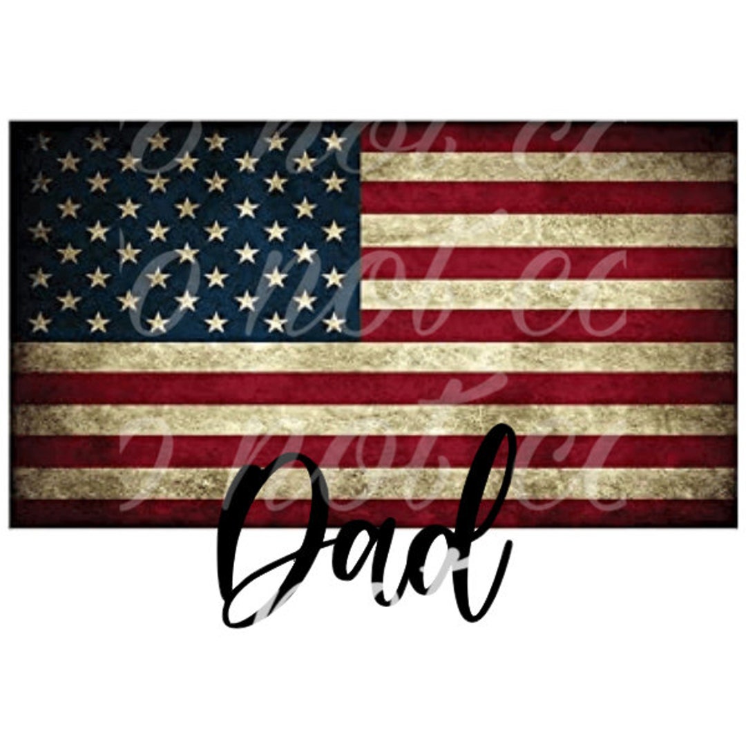American Flag Dad- Red White and Blue- Dad Images- Png- Sublimation ...