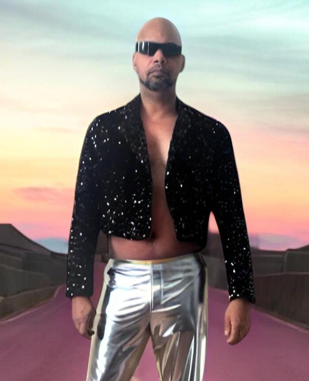 Mens Black Velvet Sequin Cropped Jacket Mens Cropped Blazer Black ...