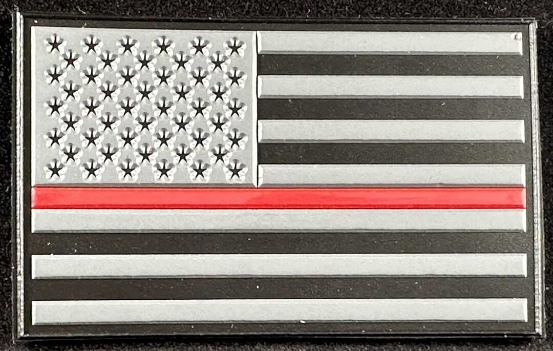 Patriotic Red Line US Flag Morale Patch - Made in the USA - Etsy