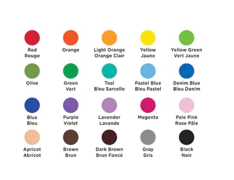 20 Color Round Tip Washable Marker Set by Creatology® | Etsy