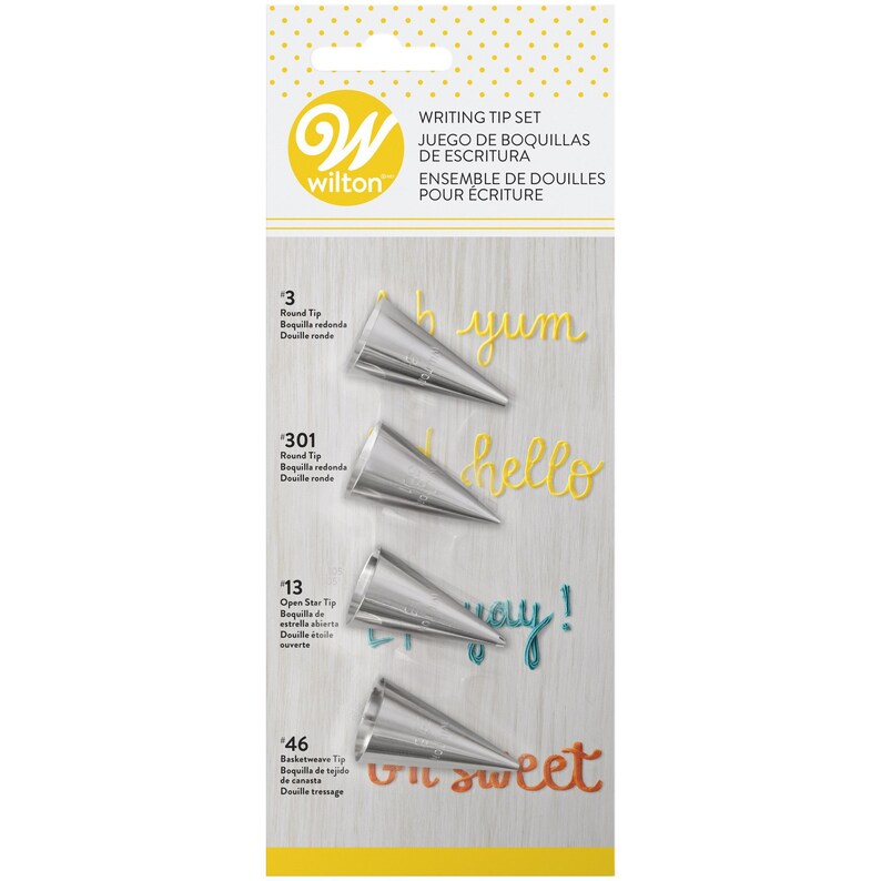 Wilton Writing Tip Set 4.0 CT Cake Decorating Tips - Etsy