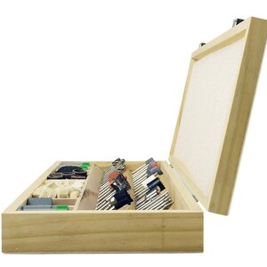 228pc Rotary Tool Accessories in Wooden Box - Etsy