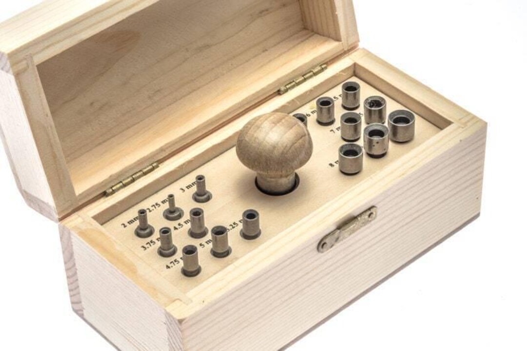 Bezel Setting Punch Set in Wood Box With 16 Punches Size 3mm to 9mm - Etsy