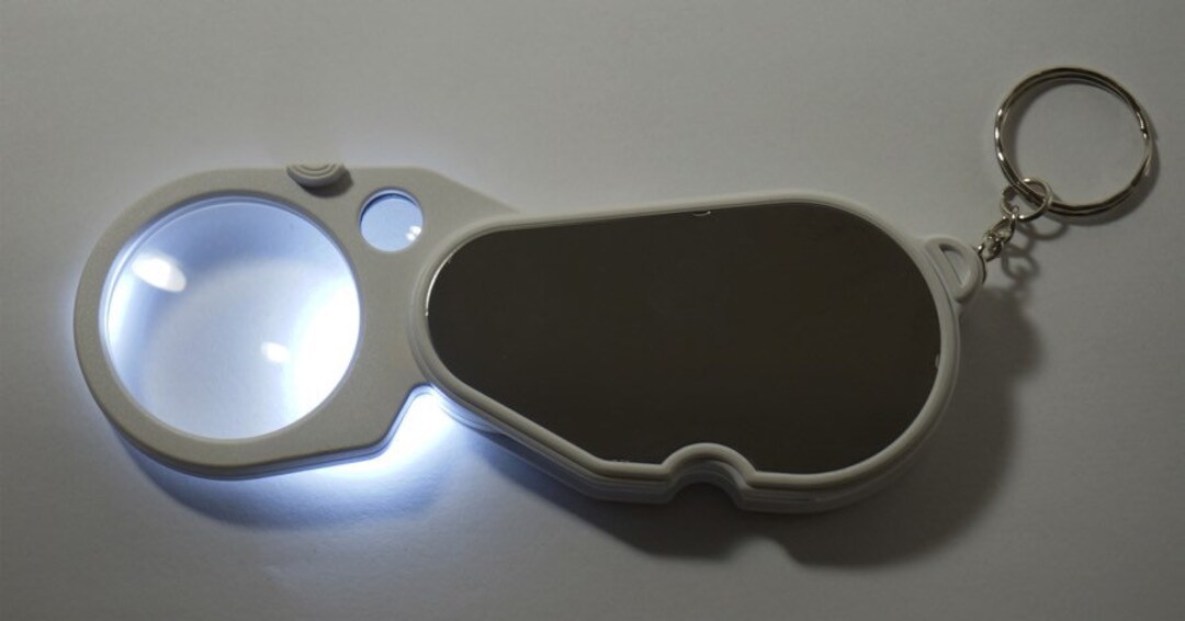 3x/14x Dual Acrylic Lens Illuminated Folding Magnifier With Keychain - Etsy