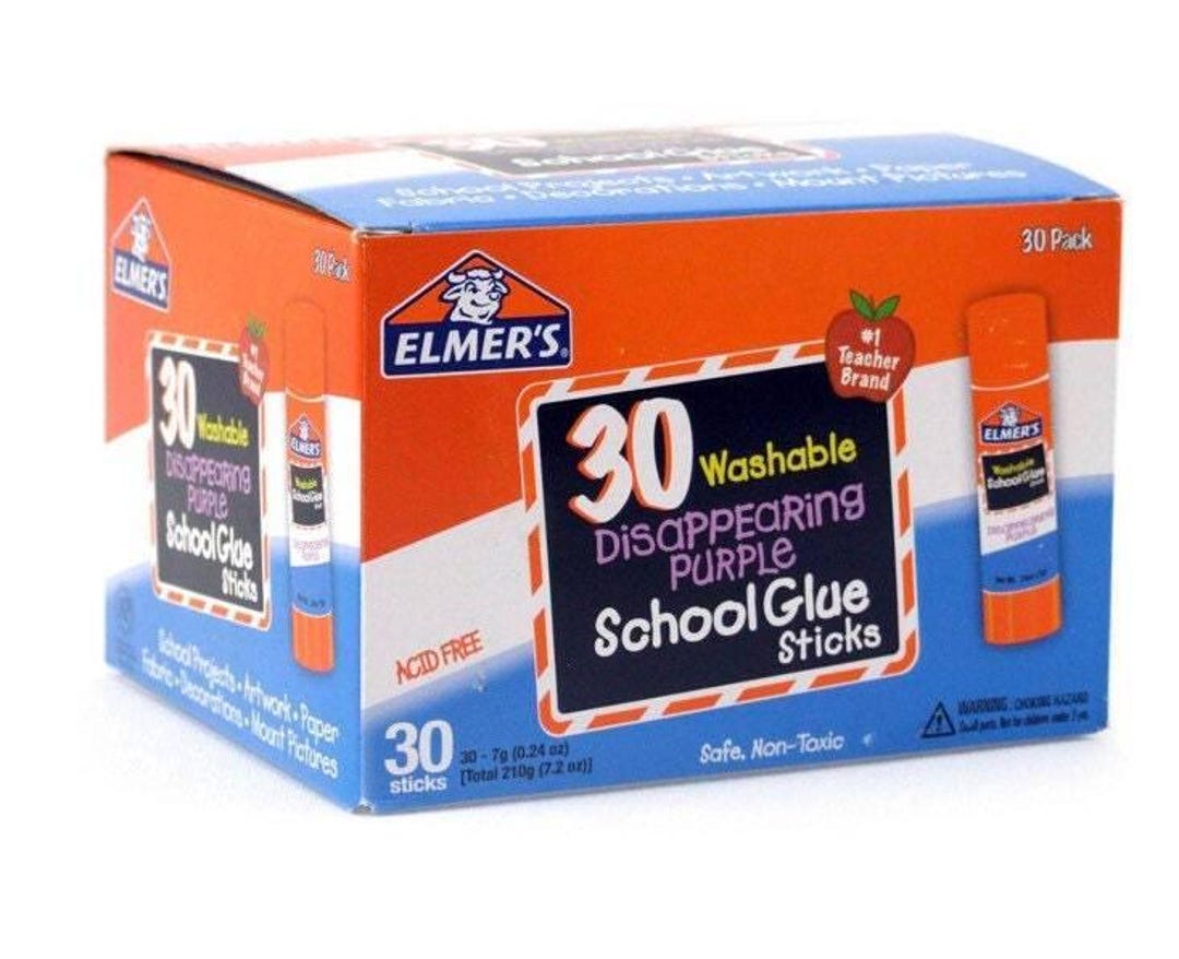 Elmer’s Washable and Disappearing Glue Sticks, Purple, (30 Ct.) - Etsy