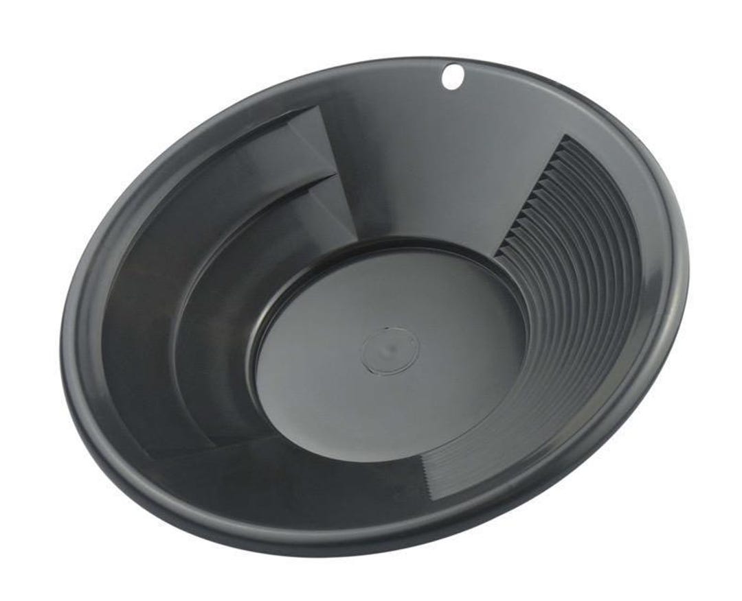 8" Black Dual Riffle Gold Pan,3" X 1/4" Deep Riffles - Etsy