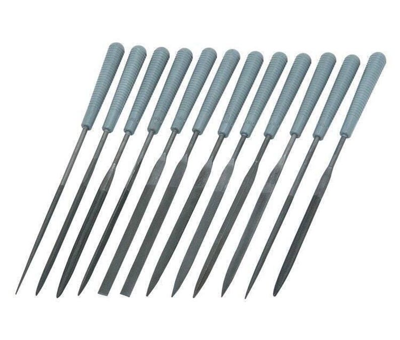 Precision Needle File Set, 12 Pc With Easy Grip Handles - Etsy