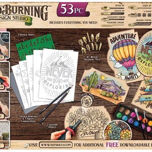 Wood Burning Art Kit 53pc - Etsy