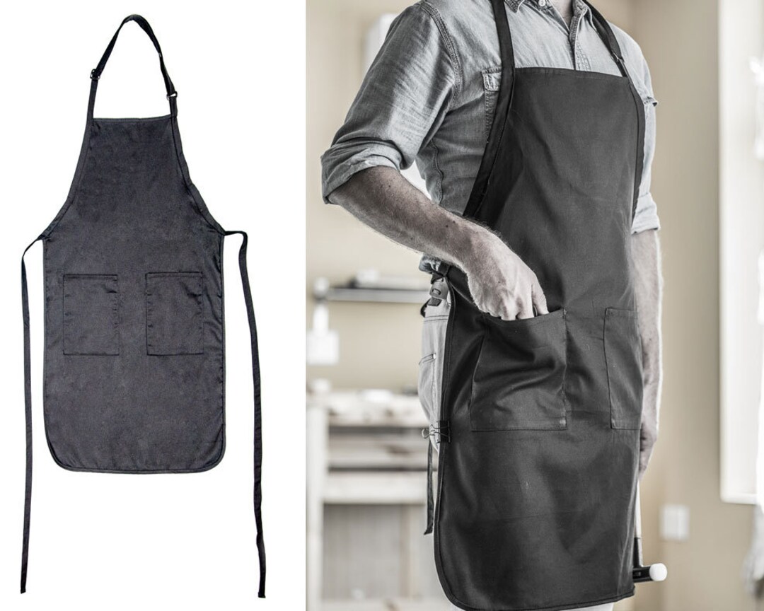 2 Pocket Black Cotton Jeweler's Apron - Etsy