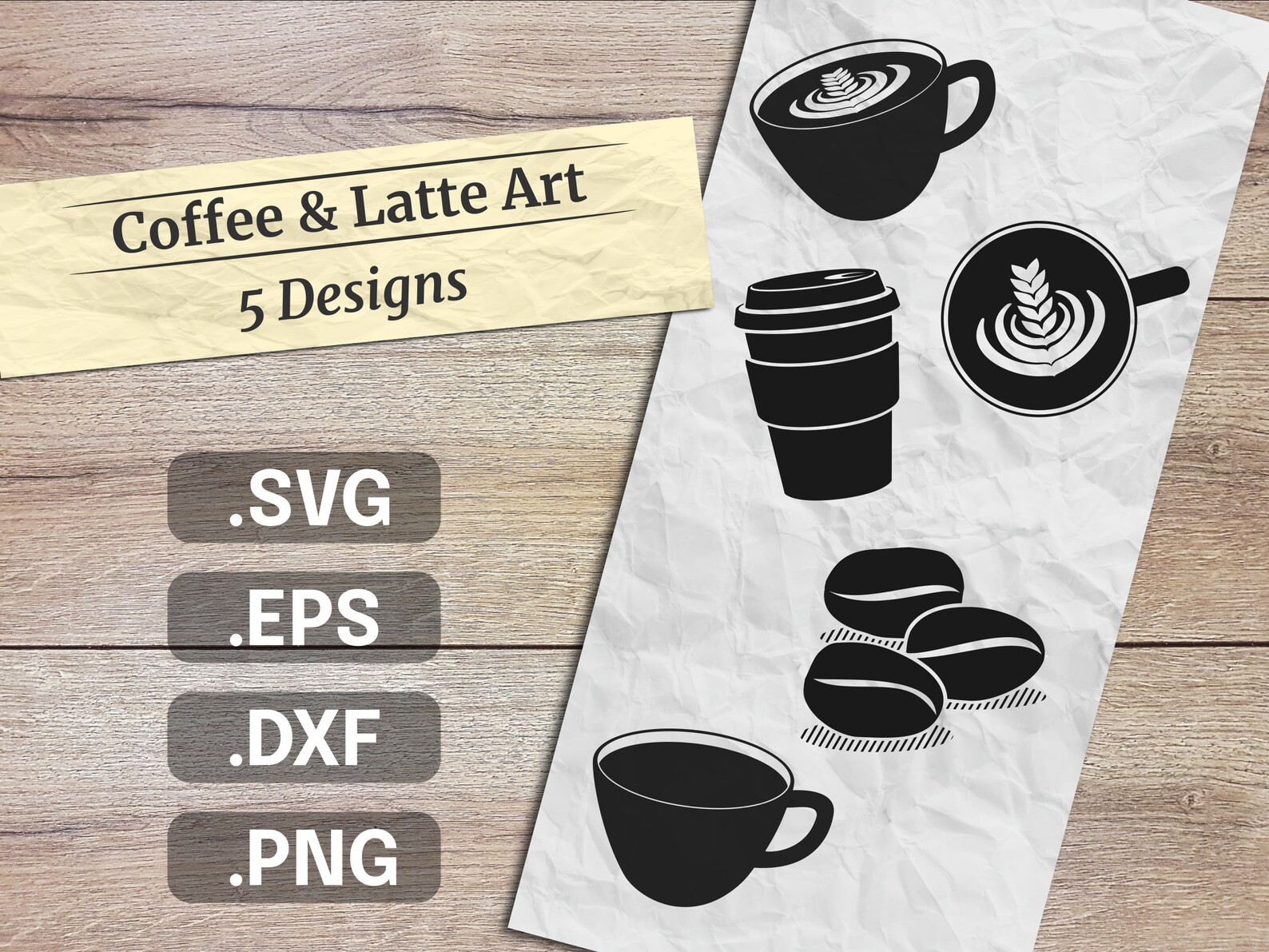 Coffee Latte Art SVG Cut Files Coffee Latte Art SVG Cricut | Etsy