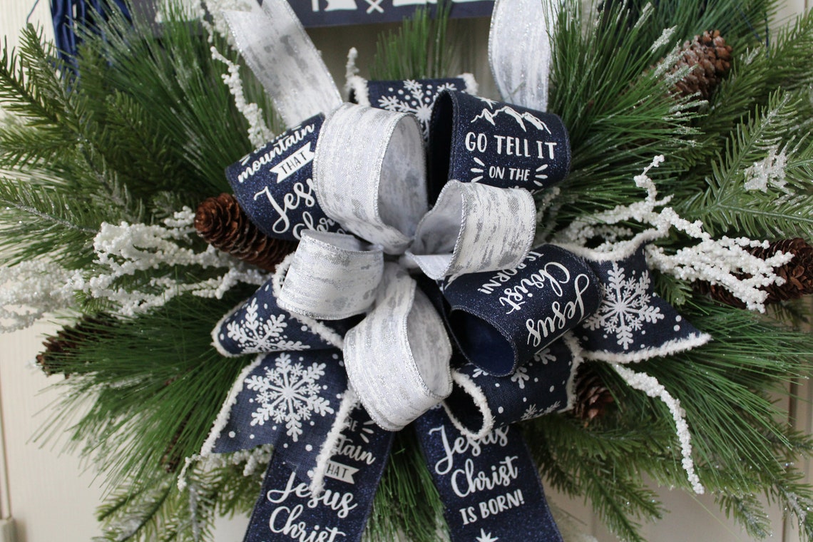 18 Round Grapevine Holiday Christmas Wreath Nativity - Etsy