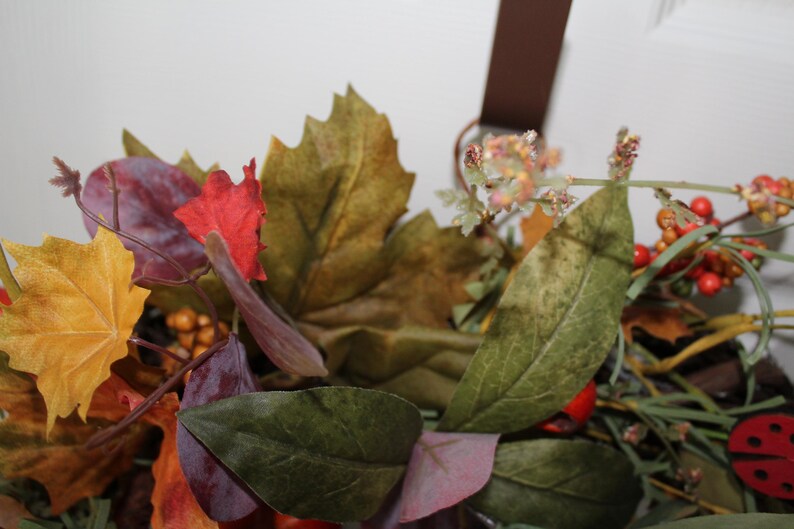Animal Print Natural Grapevine Base Fall Wreath, Leopard Print, Orange ...