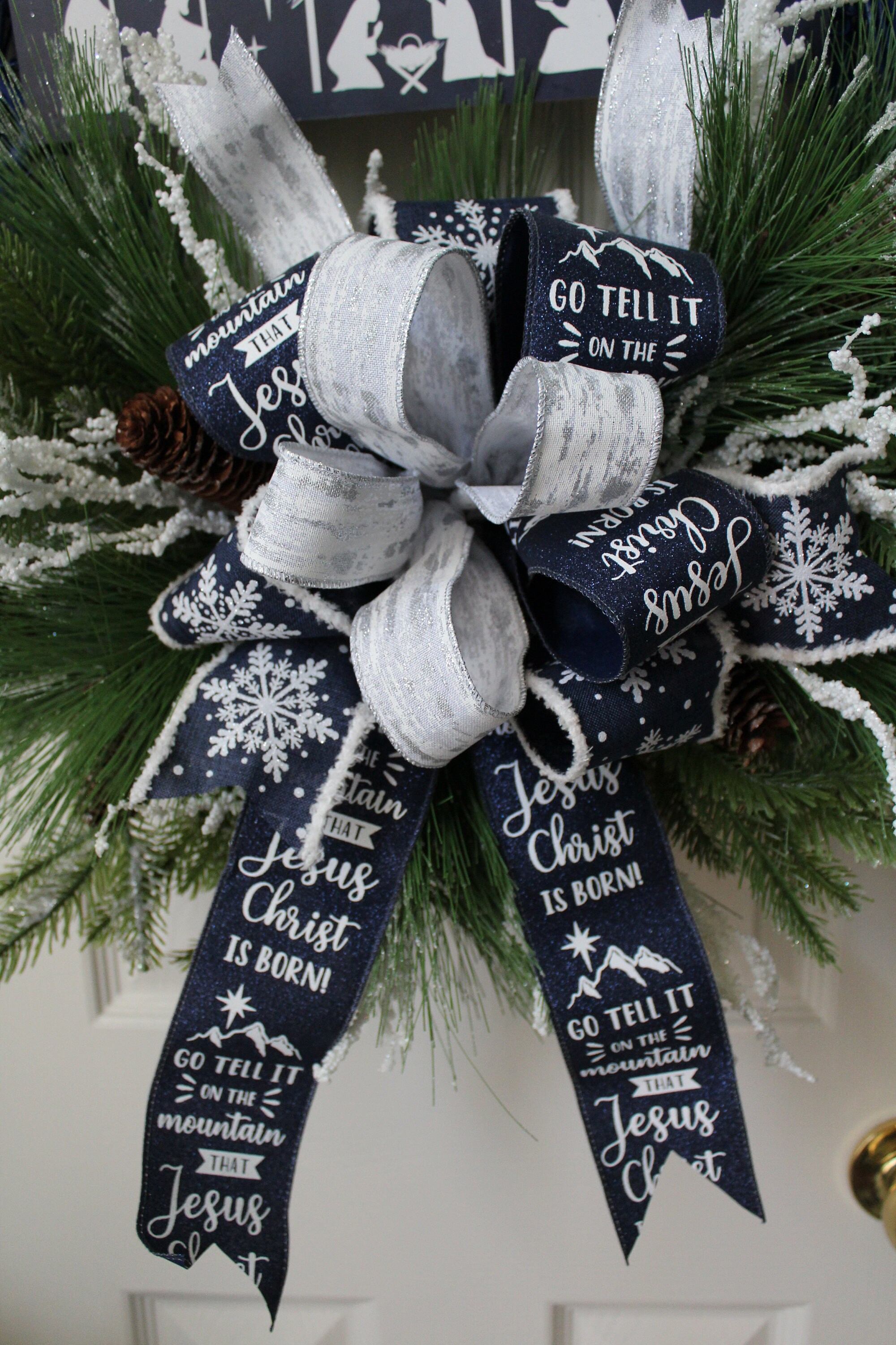 18 Round Grapevine Holiday Christmas Wreath Nativity - Etsy