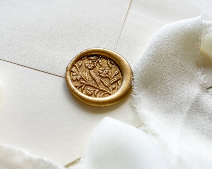 Floral Wax Seal, Wedding Wax Seal, Invitation Wax Seal, Self-adhesive ...