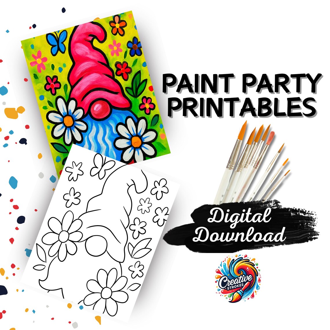 Summer Paint Party Printable, Paint Night, DIY Canvas Painting, Pool ...