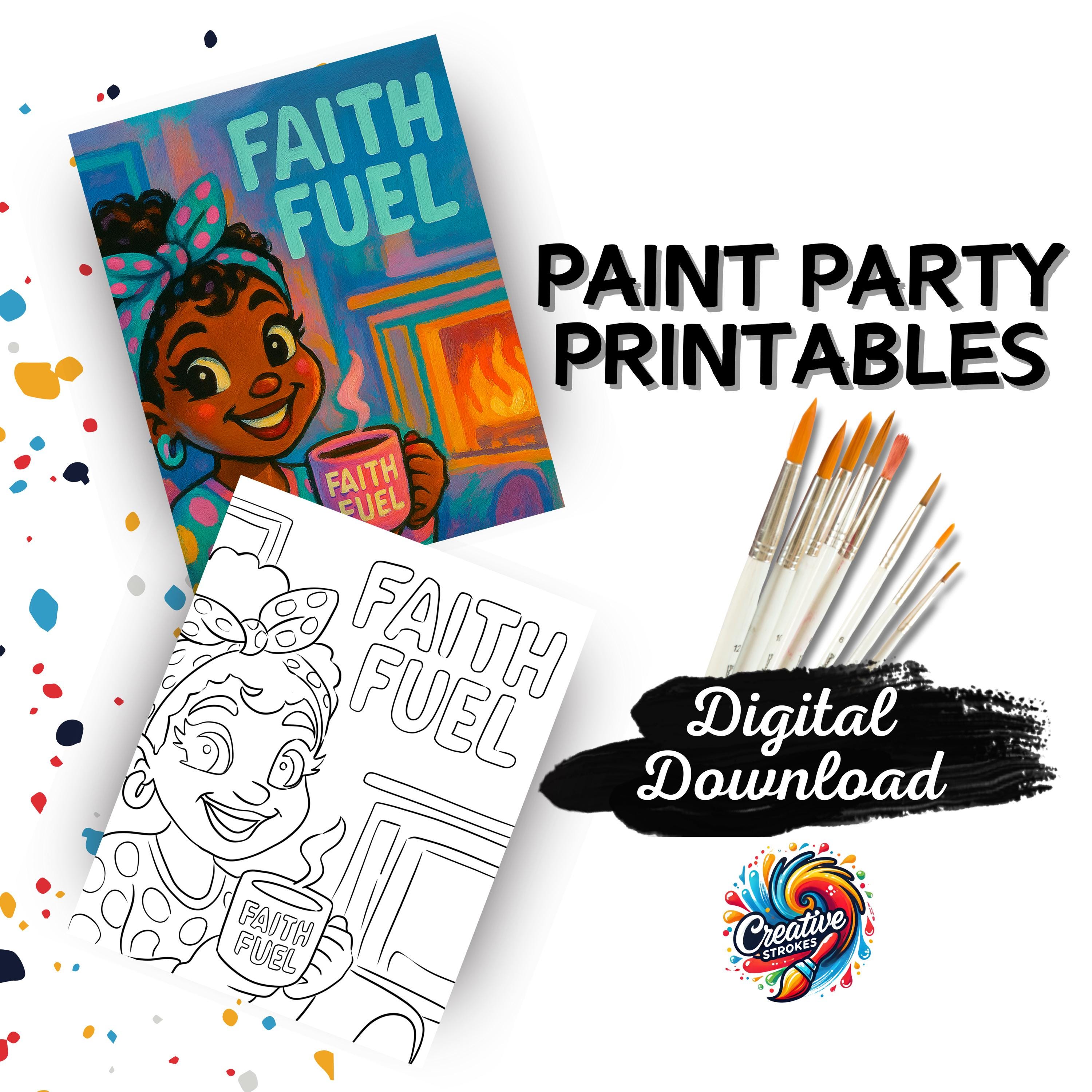 Radiant Faith Paint Party Printable, Black History Paint Night, DIY ...