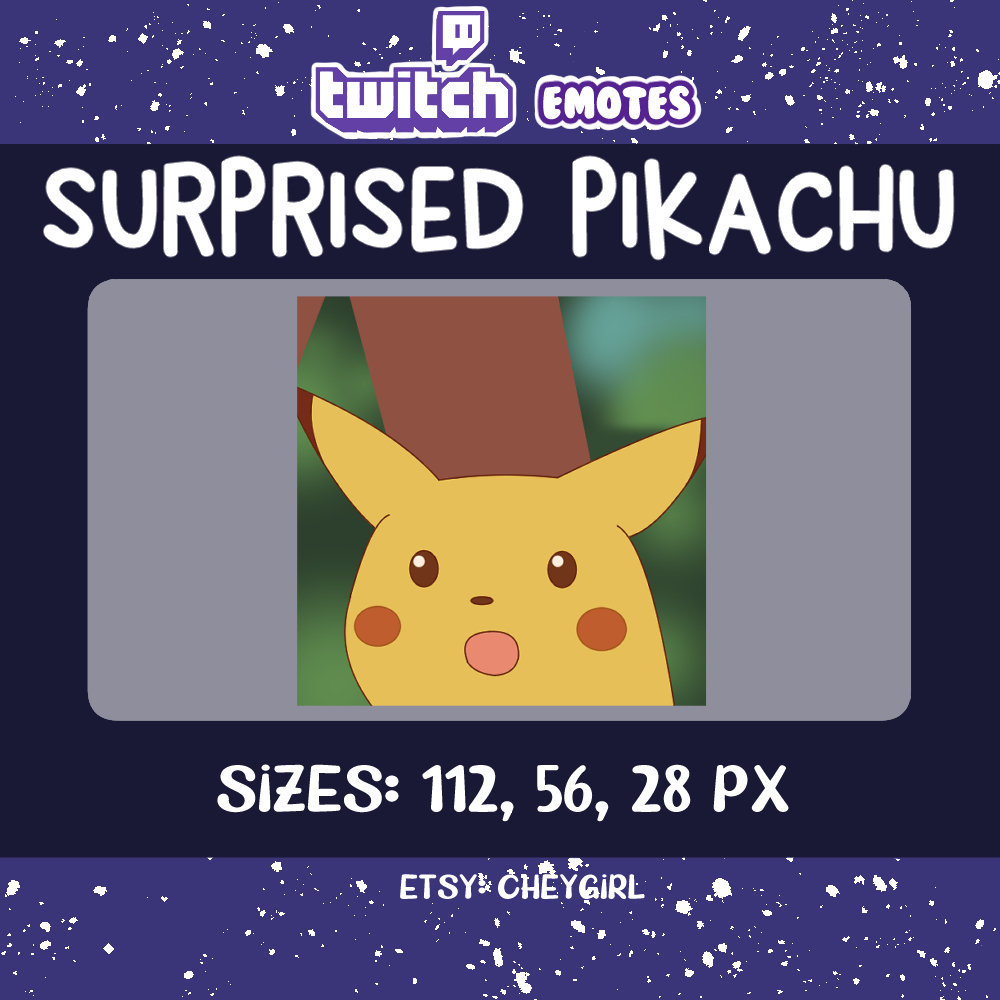 Twitch Emote - Surprised Pikachu - Etsy