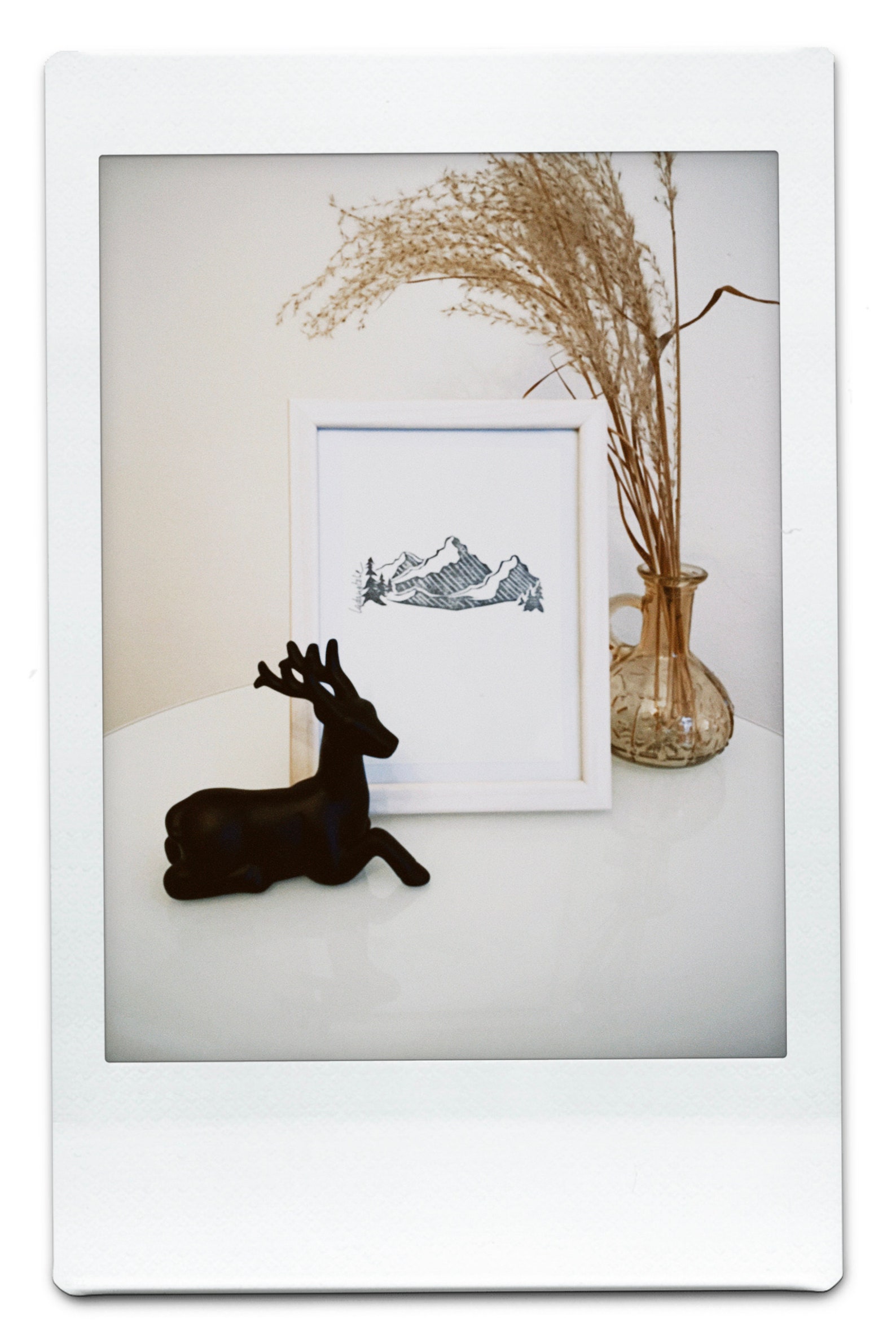 Original Linoldruck Alpen 17x12cm Berge und Tannen | Etsy