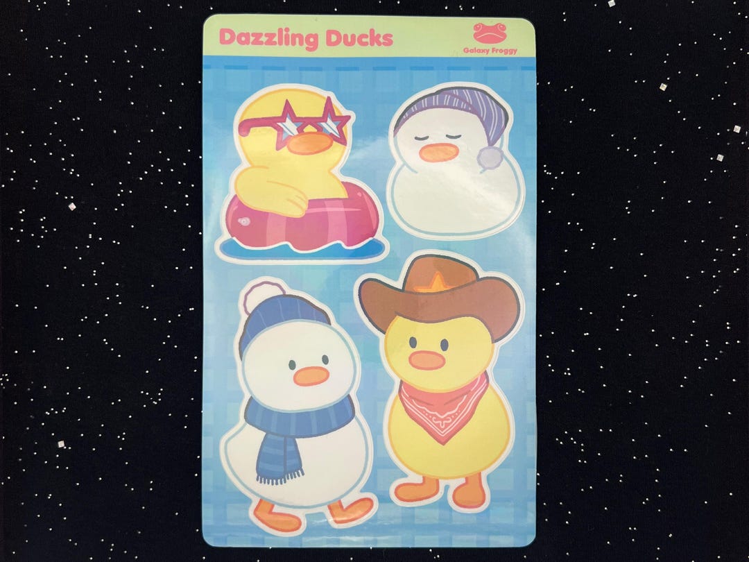 Dazzling Ducks Cute Vinyl Animal Stickers - Etsy