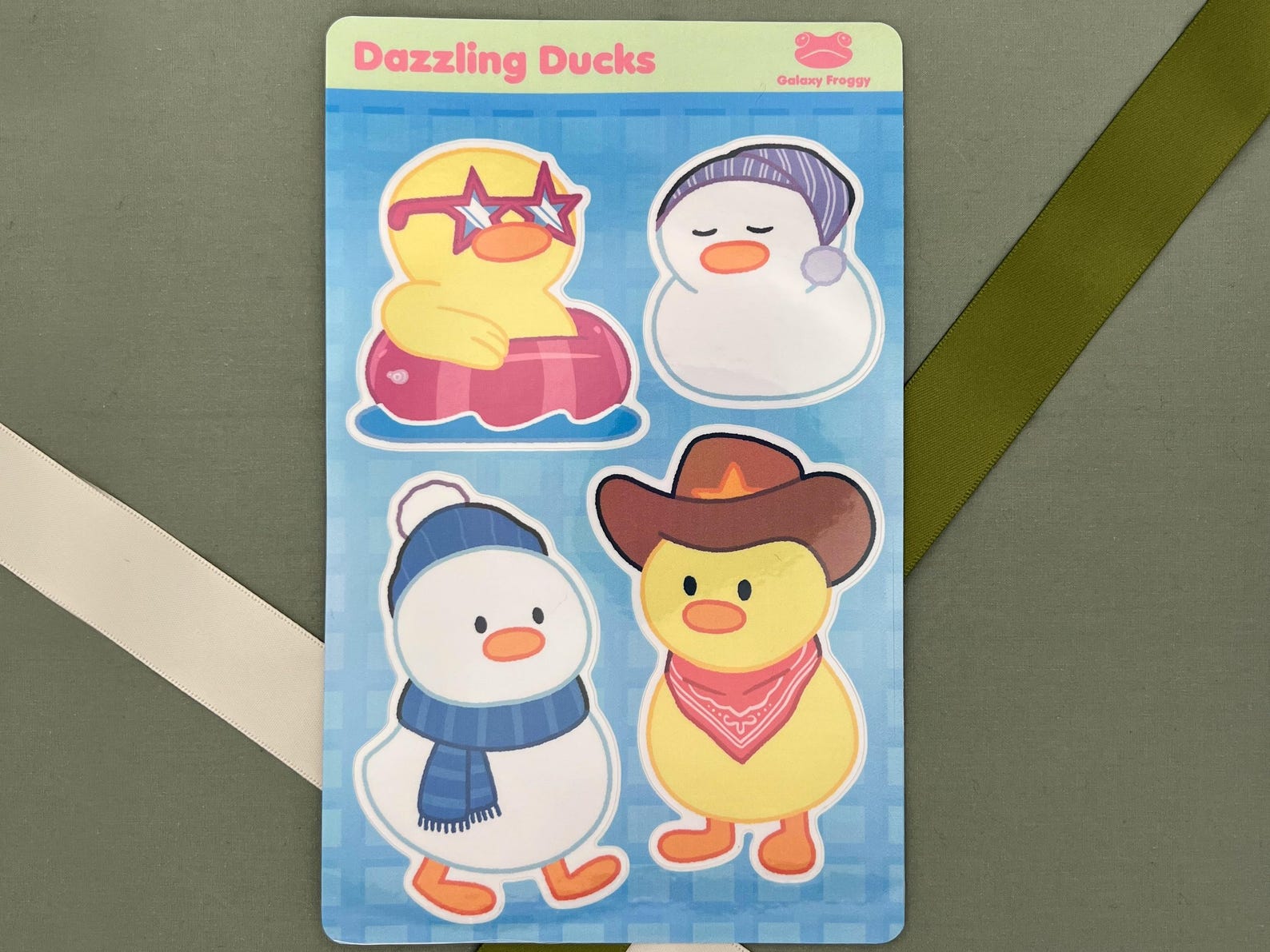 Cute Duck Vinyl Stickers, Handmade Animal Stickers - Etsy