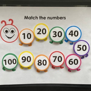Counting by Ten Caterpillar Learning Page Skip Counting - Etsy